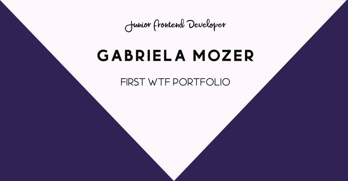 WTF: Gabriela Mozer - portfolio